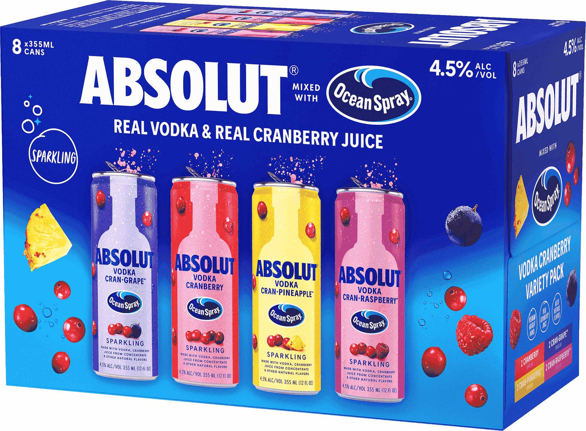 Absolut Ocean Spray Variety Pack – Harman's Wine & Spirits